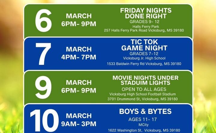 Vicksburg plans busy spring break schedule for youth | Mississippi News ...