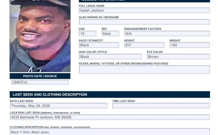 Jackson police seek 19-year-old missing man | Mississippi News Group
