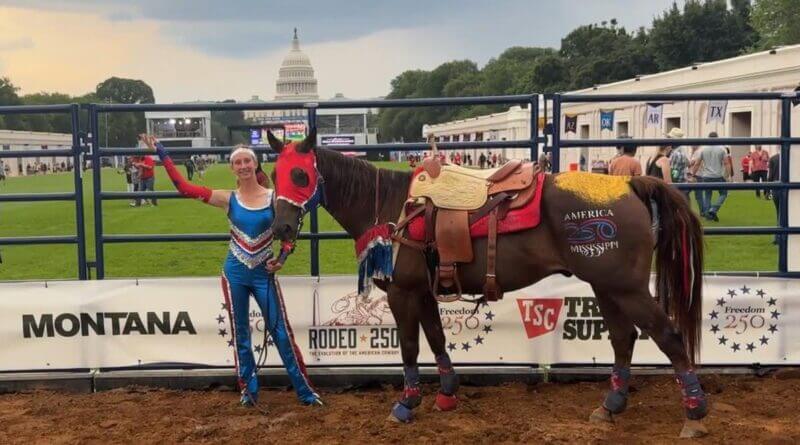 Olivia Jones and horse Red represent Mississippi at Rodeo 250 ...